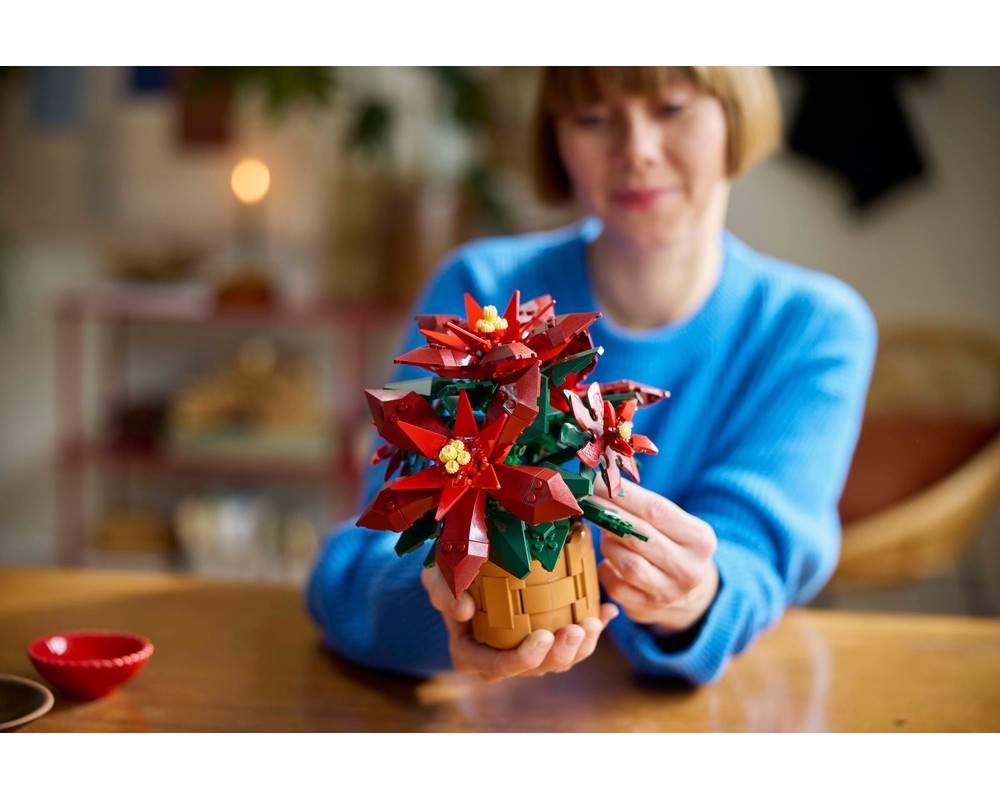 LEGO Set 10370-1 Poinsettia (2024 Icons) | Rebrickable - Build with LEGO