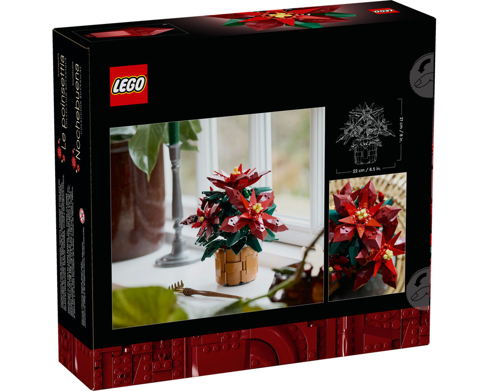 LEGO Set 10370-1 Poinsettia (2024 Seasonal > Christmas) | Rebrickable ...