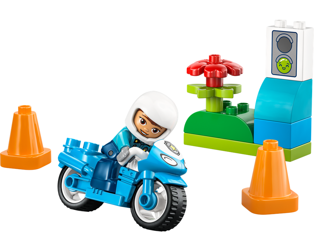 LEGO Set 10471-1 Blue Police Motorcycle (2026 Duplo > Town ...