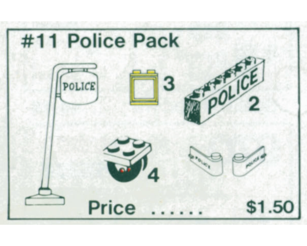 LEGO Set 11-1 Police Pack (1980 Service Packs) | Rebrickable - Build ...