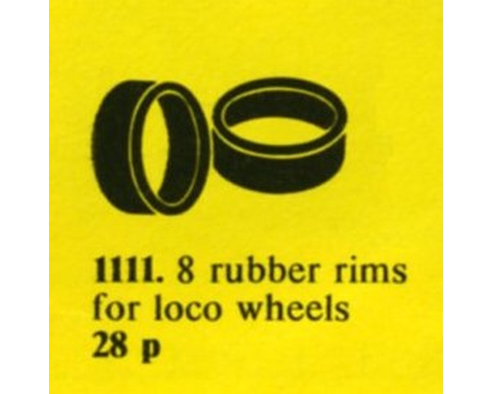 LEGO Set 1111-1 Rubber Rims for Locomotive Wheels (1977 Service Packs ...