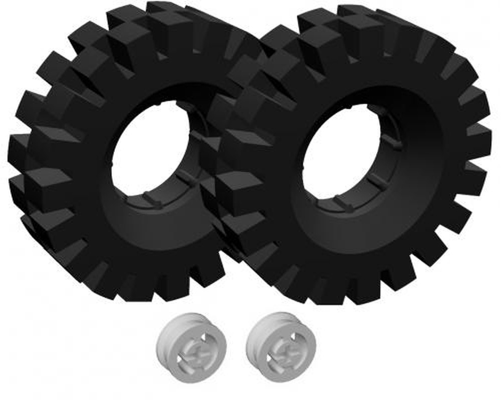 LEGO Set 1131-1 Tires (42 mm) and Hubs (1981 Service Packs > Technic ...