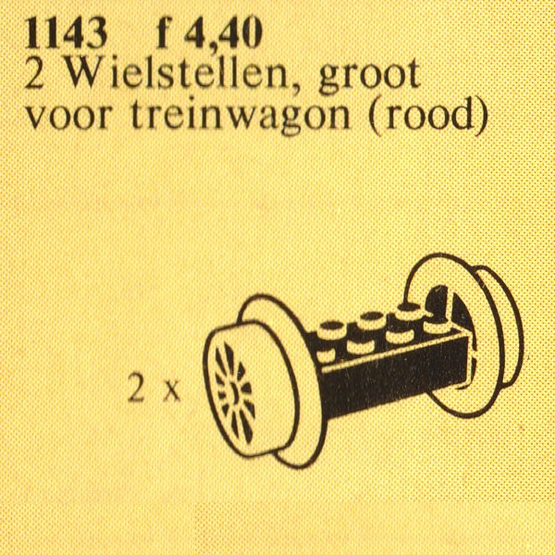 LEGO Set 1143-1 Wheel Bricks with Large Red Train Wheels (1981 Service ...