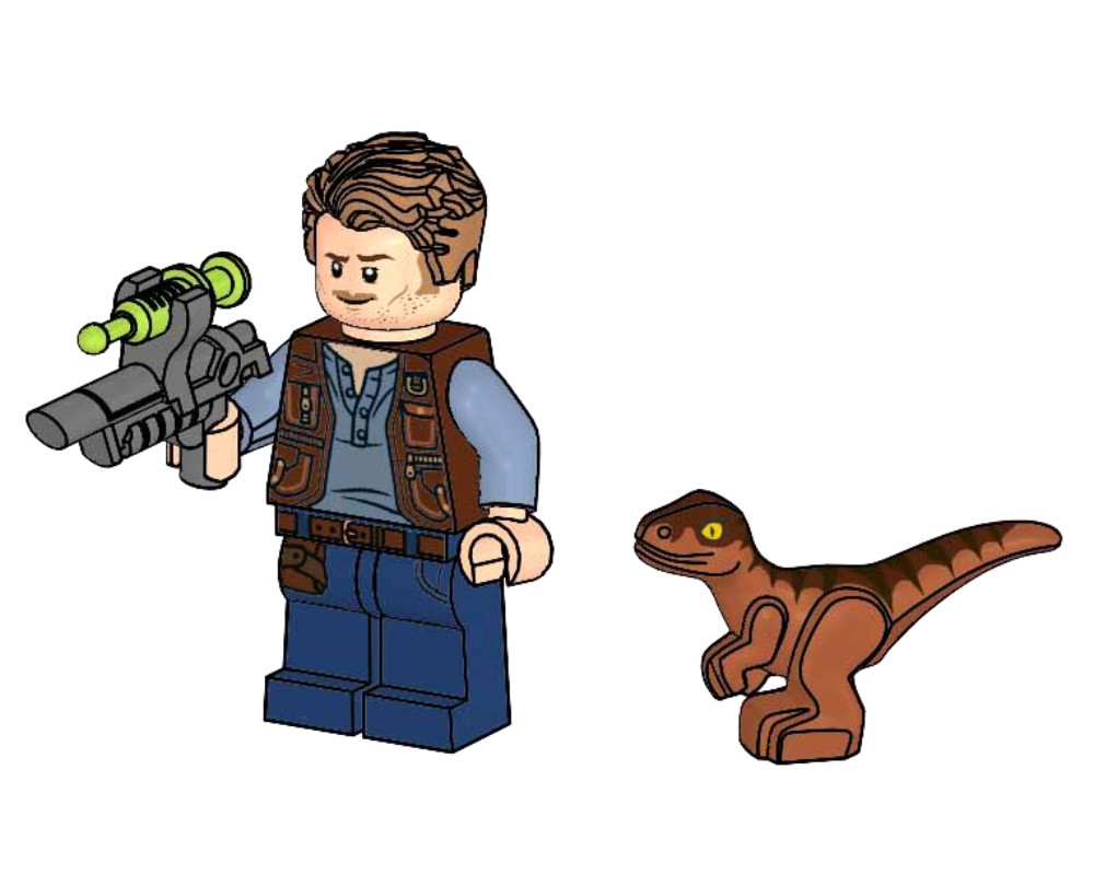 LEGO Set 121904-1 Owen with Baby Raptor (2019 Jurassic World ...