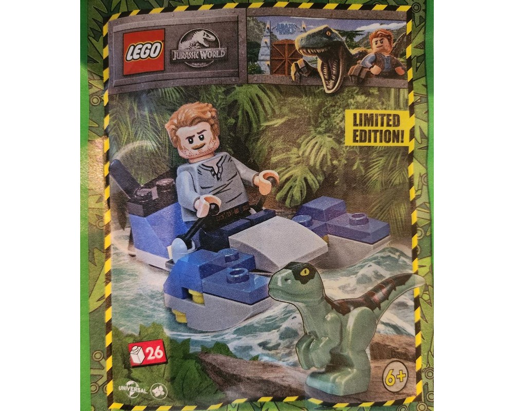 LEGO Set 122331-1 Owen with Swamp Speeder and Raptor (2023 Jurassic ...