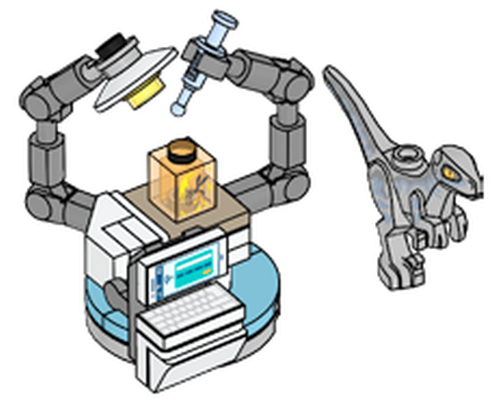 LEGO Set 122405-1 Raptor and Laboratory Table (2024 Jurassic World ...