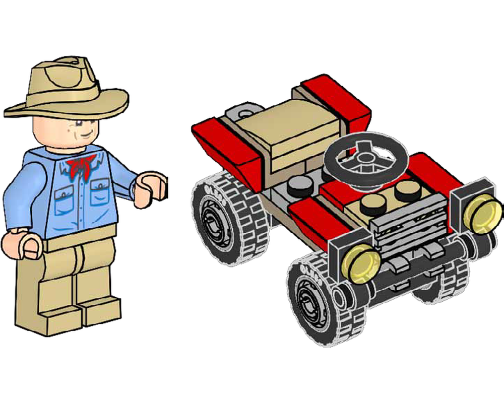 LEGO Set 122408-1 Alan Grant with Buggy (2024 Jurassic World ...