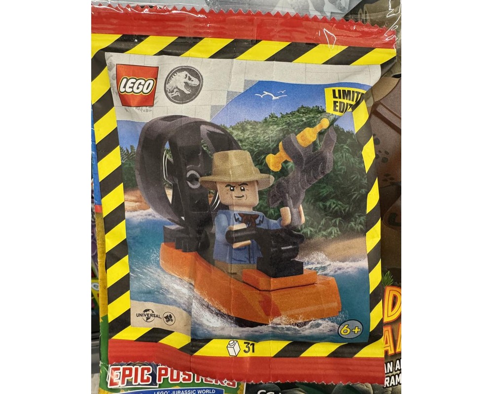 LEGO Set 122508-1 Alan Grant and Propeller Boat (2025 Jurassic World ...