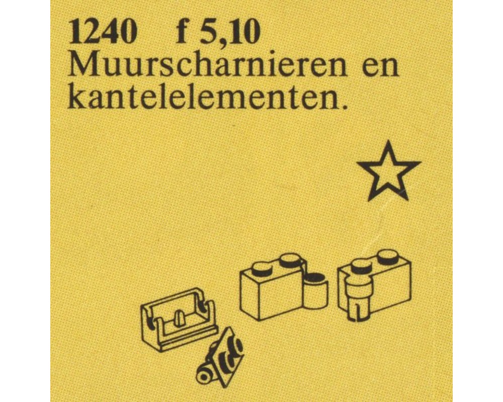 LEGO Set 1240-1 Hinges and Tilted Bearings, Light Gray (1986 Service ...