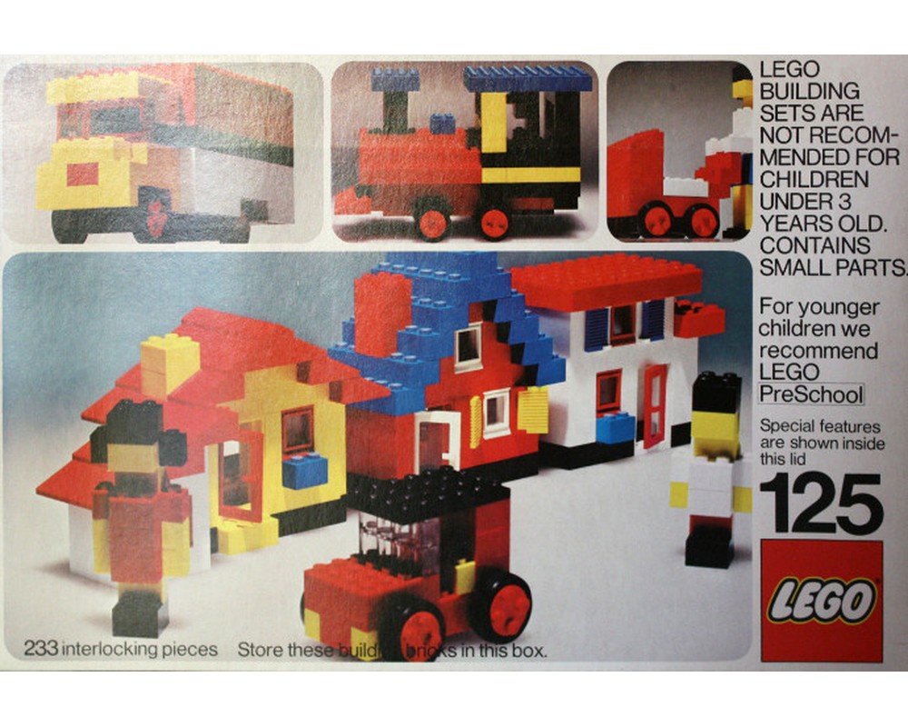 LEGO Set 125-2 Building Set (1974 Universal Building Set) | Rebrickable ...