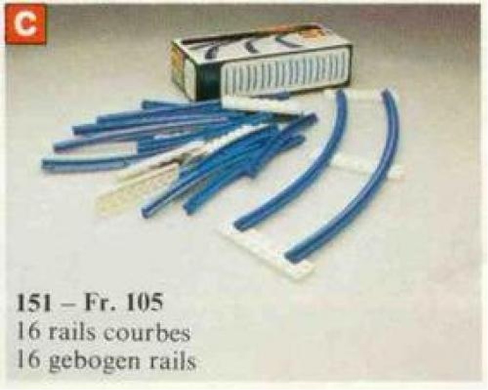 LEGO Set 151-1 Curved Track (1966 Train > 4.5V) | Rebrickable - Build ...