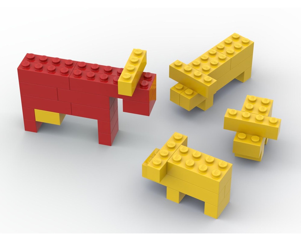 LEGO Set 1638-1-b2 Cows (1990 Universal Building Set > Basic) | Rebrickable - Build with LEGO