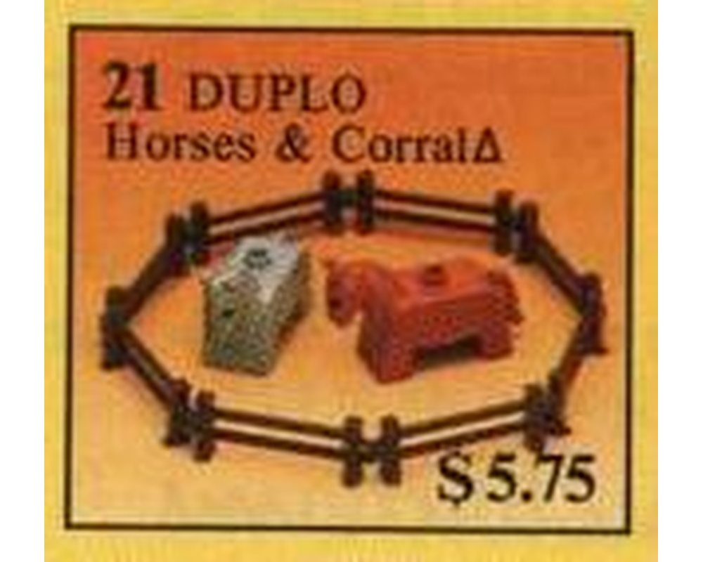 LEGO Set 21-1 Horses & Corral (1986 Service Packs) | Rebrickable ...