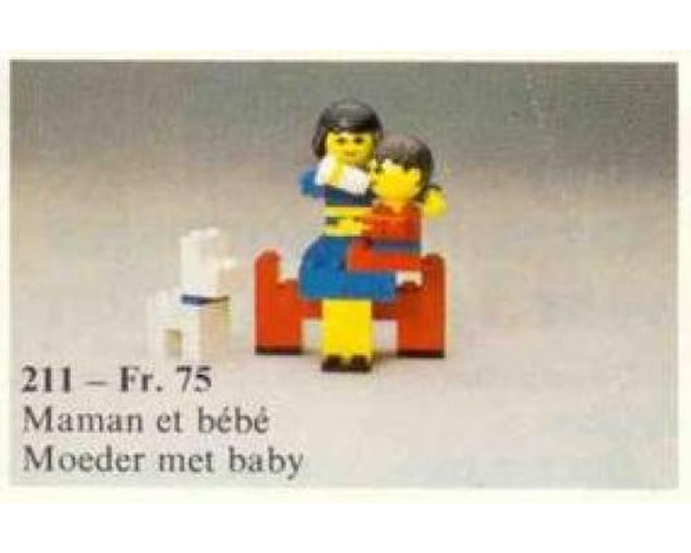 LEGO Set 211-1 Mother and Baby with Dog (1976 Building Set with People ...