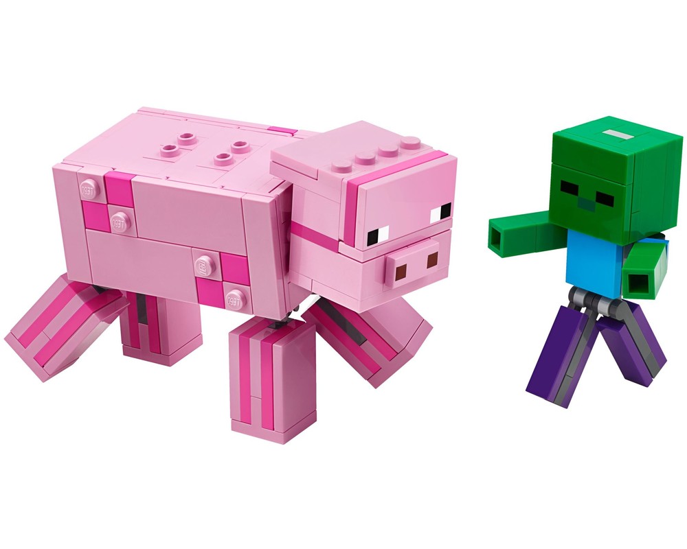 LEGO Set 21157-1 BigFig Pig with Baby Zombie (2020 Minecraft ...