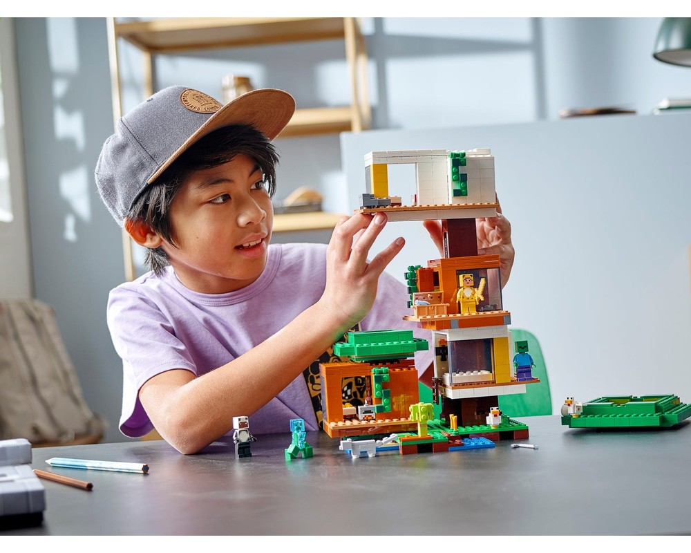 LEGO Set 21174-1 The Modern Treehouse (2021 Minecraft) | Rebrickable ...