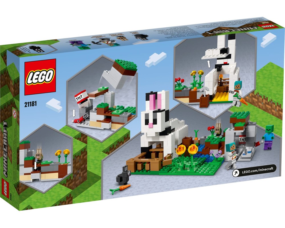 LEGO Set 21181-1 The Rabbit Ranch (2022 Minecraft) | Rebrickable ...