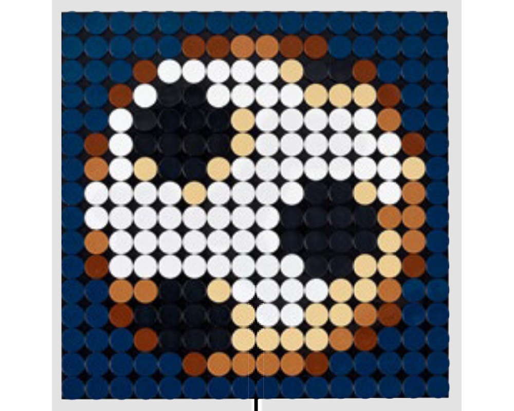 LEGO Set 21226-1-s4 Mosaic: Moon (2021 LEGO Art) | Rebrickable - Build ...