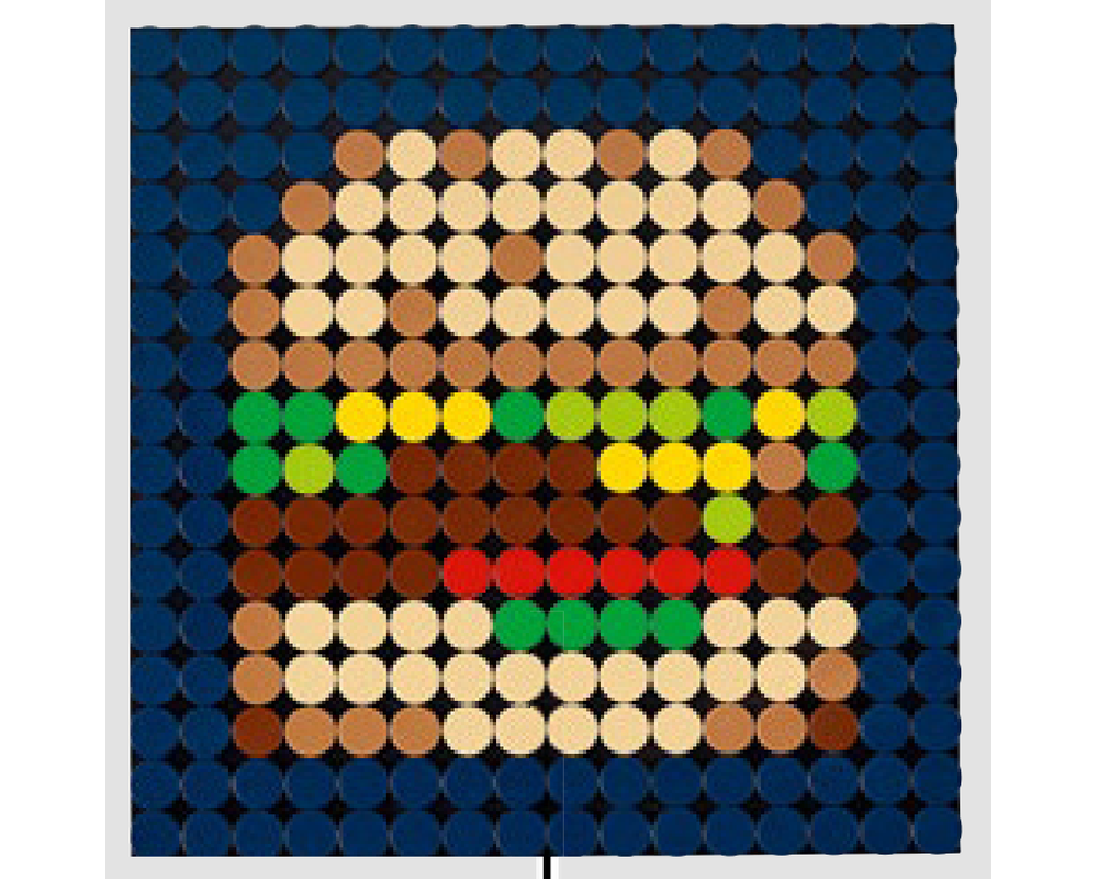 LEGO Set 21226-1-s9 Mosaic: Hamburger (2021 LEGO Art) | Rebrickable ...