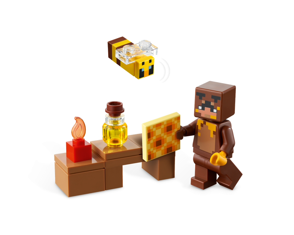 LEGO Set 21241-1 The Bee Cottage (2023 Minecraft) | Rebrickable - Build ...