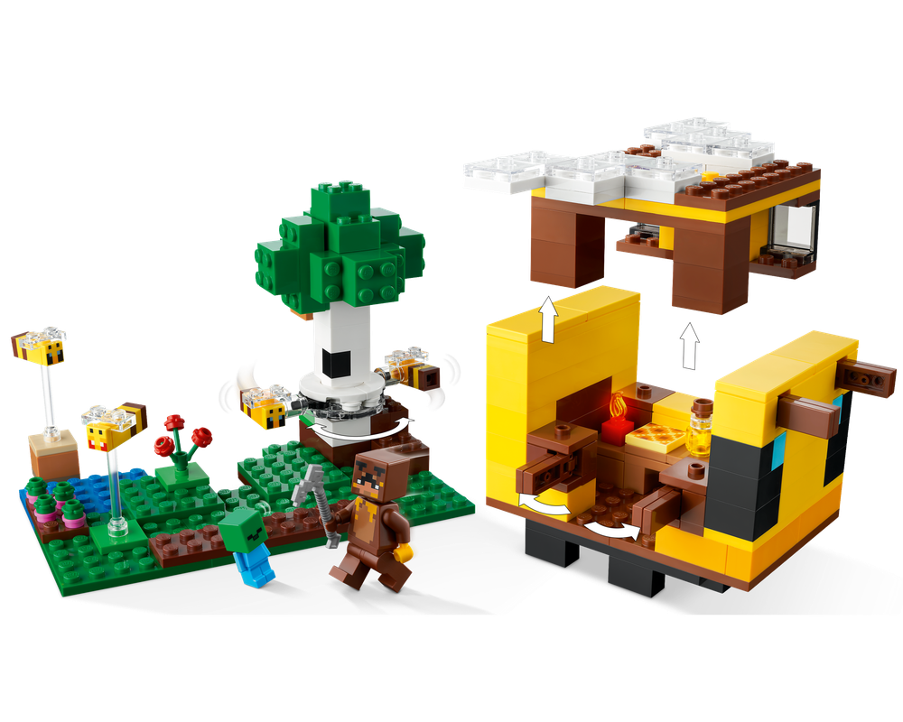 LEGO Set 21241-1 The Bee Cottage (2023 Minecraft) | Rebrickable - Build ...