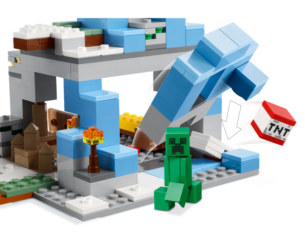 LEGO Set 21243-1 The Frozen Peaks (2023 Minecraft) | Rebrickable ...