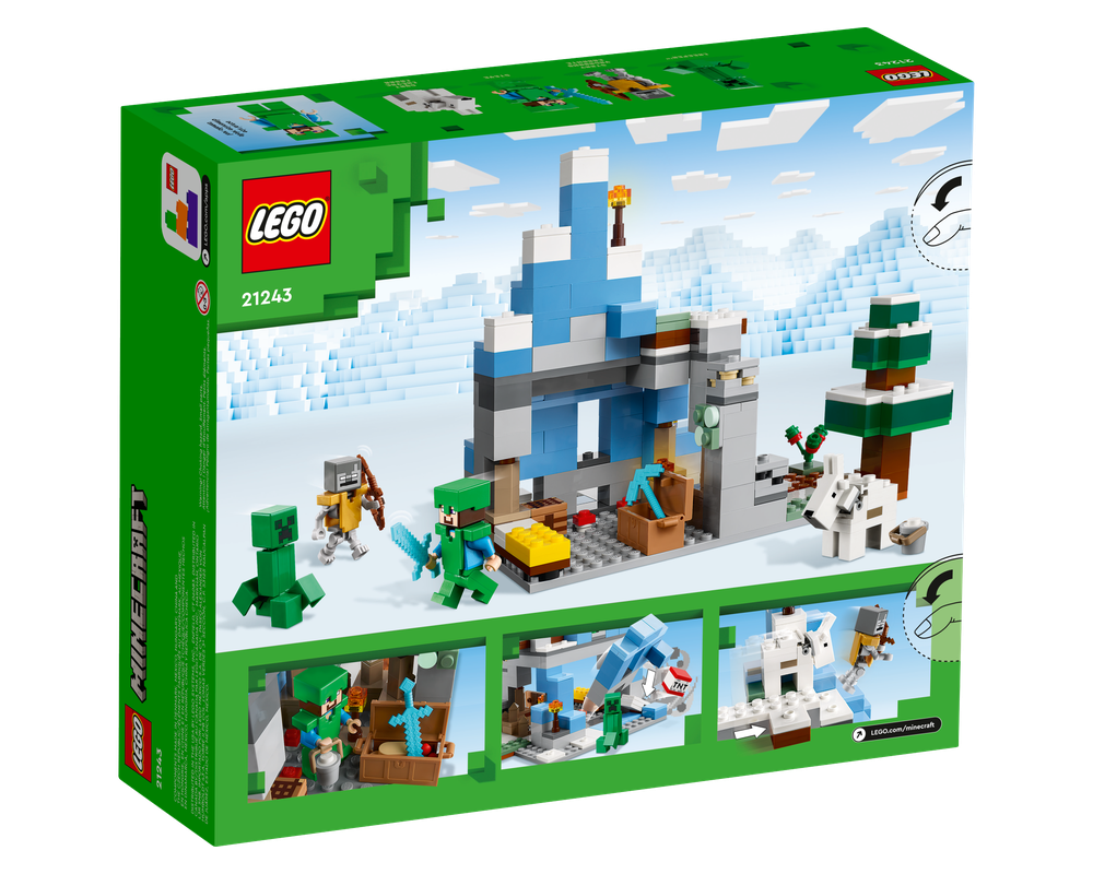LEGO Set 21243-1 The Frozen Peaks (2023 Minecraft) | Rebrickable ...