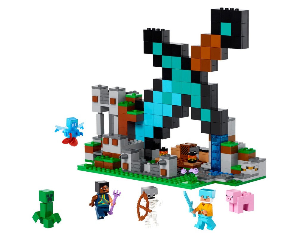 LEGO Set 21244-1 The Sword Outpost (2023 Minecraft) | Rebrickable ...