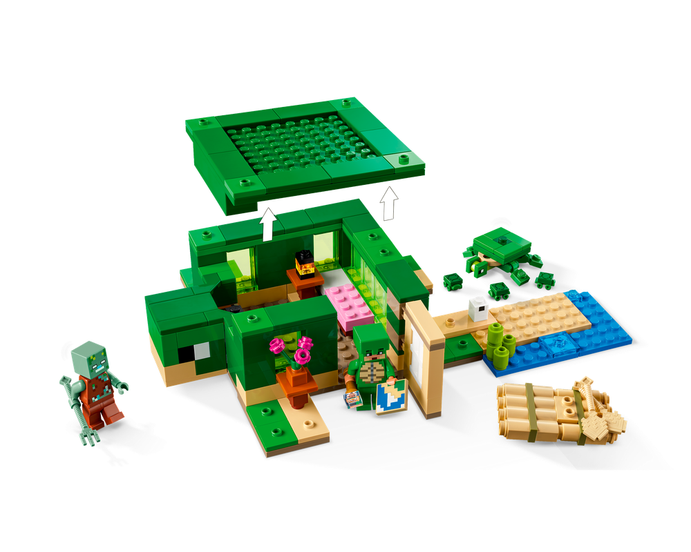 LEGO Set 21254-1 The Turtle Beach House (2024 Minecraft) | Rebrickable ...