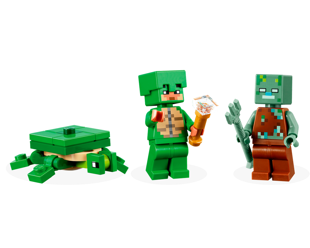 LEGO Set 21254-1 The Turtle Beach House (2024 Minecraft) | Rebrickable ...
