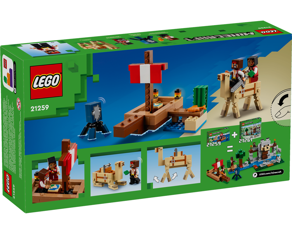 LEGO Set 21259-1 The Pirate Ship Voyage (2024 Minecraft) | Rebrickable ...