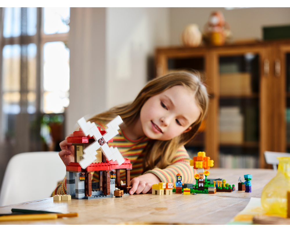 LEGO Set 21262-1 The Windmill Farm (2024 Minecraft) | Rebrickable ...