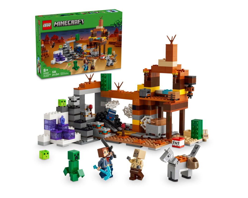 LEGO Set 21263-1 The Badlands Mineshaft (2024 Minecraft) | Rebrickable ...