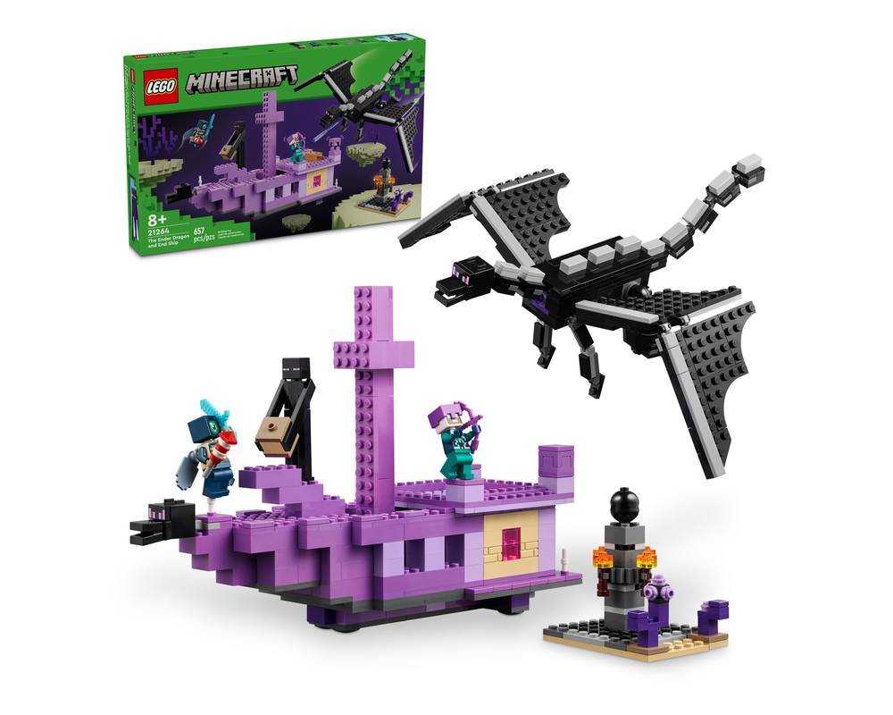 LEGO Set 21264-1 The Ender Dragon and End Ship (2024 Minecraft ...
