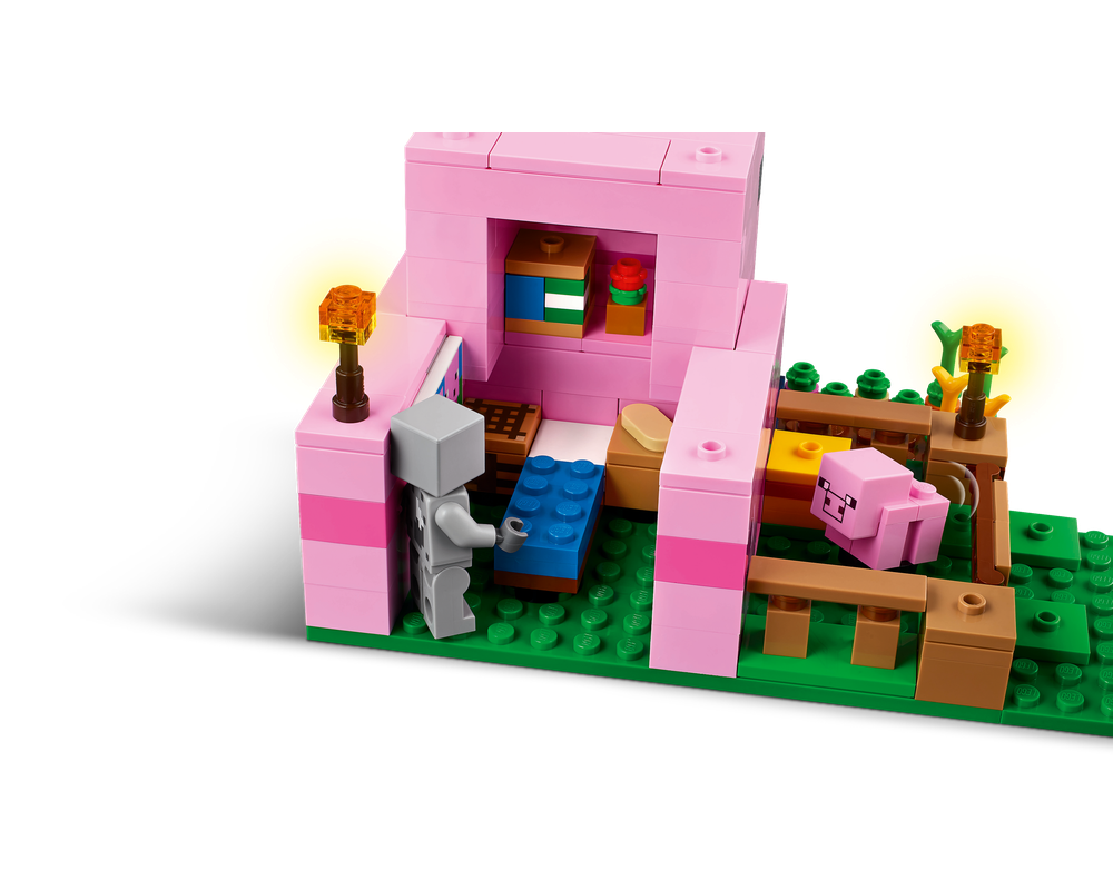 LEGO Set 21268-1 The Baby Pig House (2025 Minecraft) | Rebrickable ...