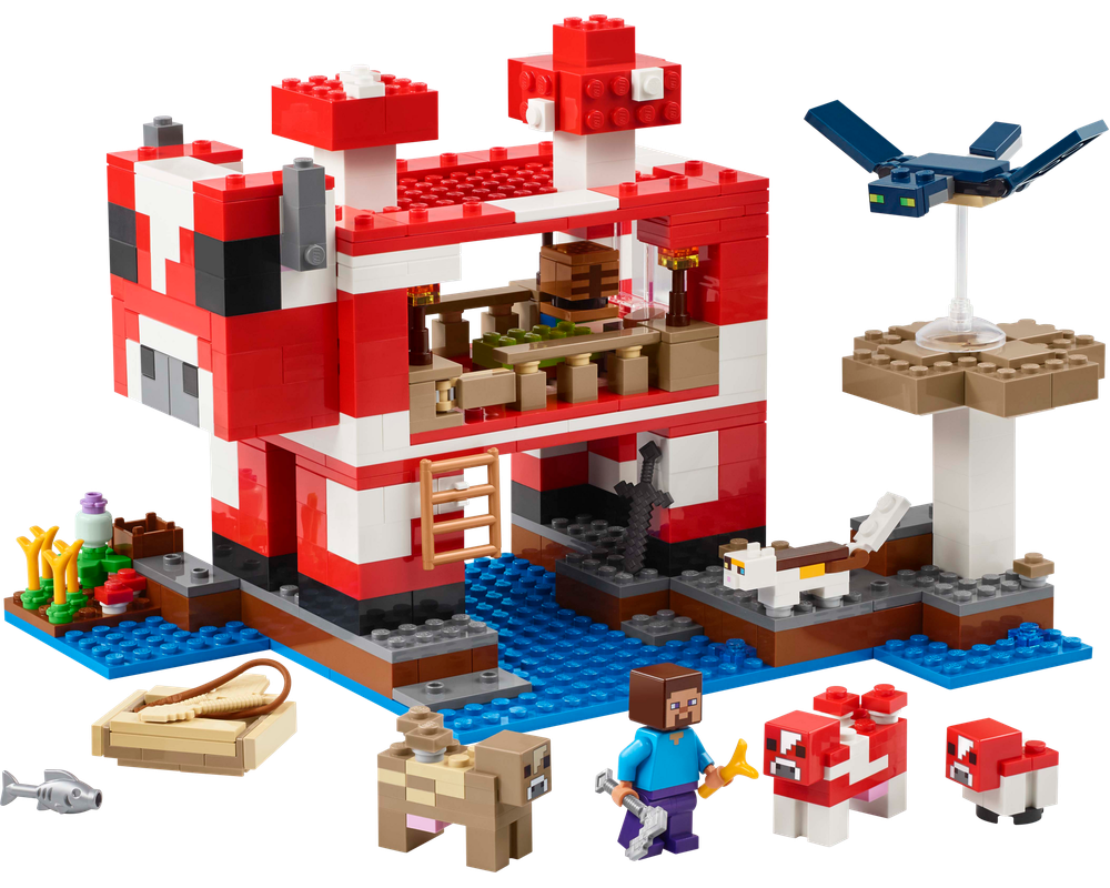 LEGO Set 21270-1 The Mooshroom House (2025 Minecraft) | Rebrickable ...