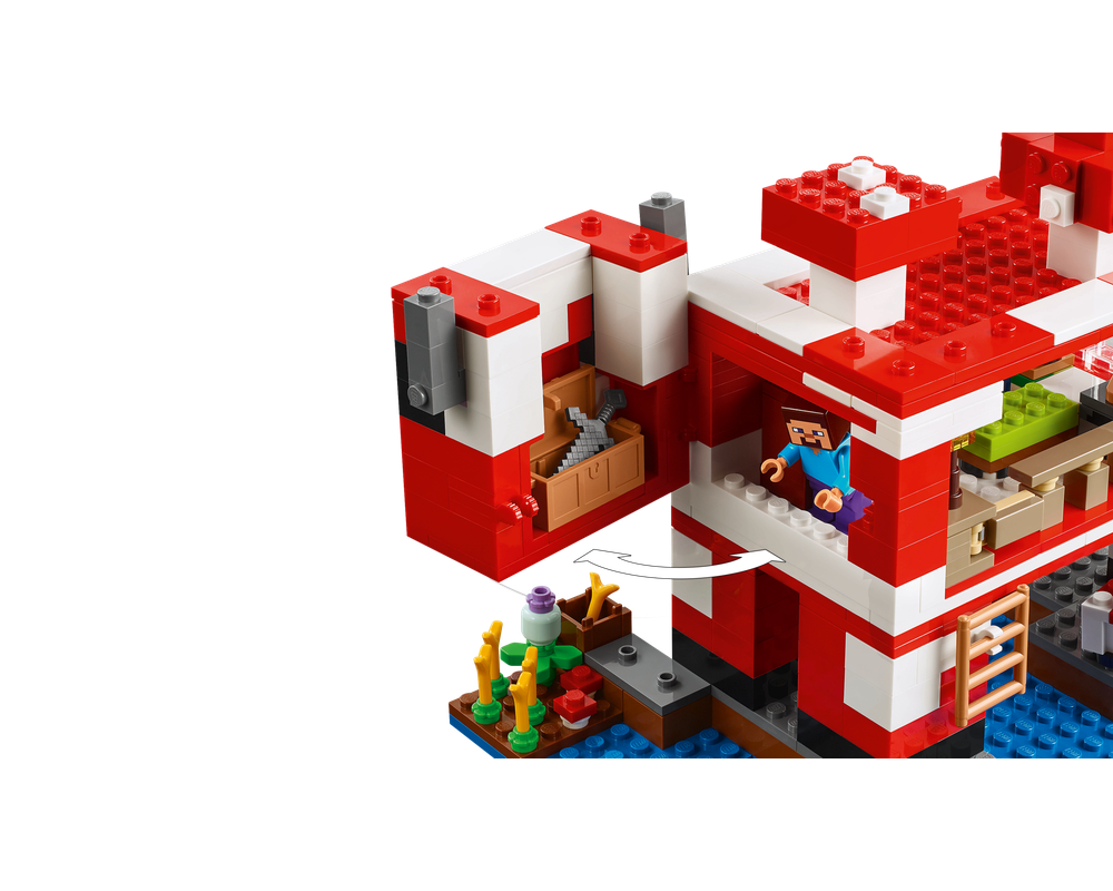 LEGO Set 21270-1 The Mooshroom House (2025 Minecraft) | Rebrickable ...