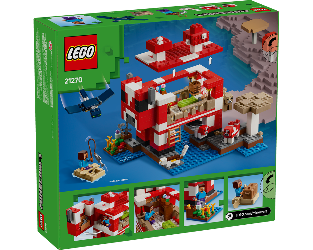 LEGO Set 21270-1 The Mooshroom House (2025 Minecraft) | Rebrickable ...