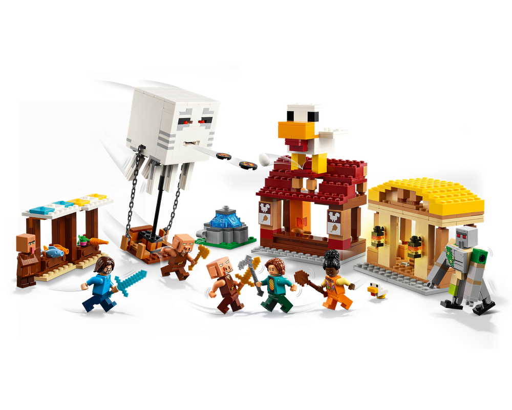 LEGO Set 21273-1 The Ghast Balloon Village Attack (2025 Minecraft ...