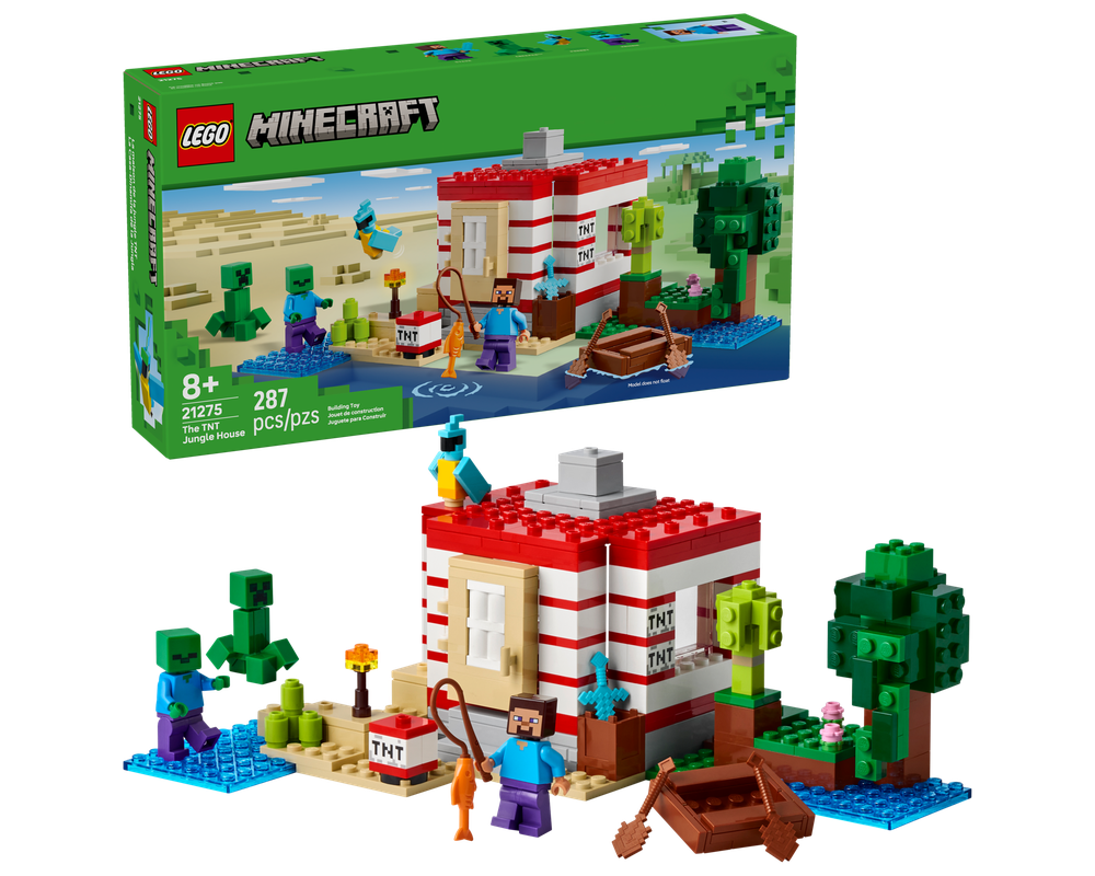 LEGO Set 21275-1 The TNT Jungle House (2025 Minecraft) | Rebrickable ...