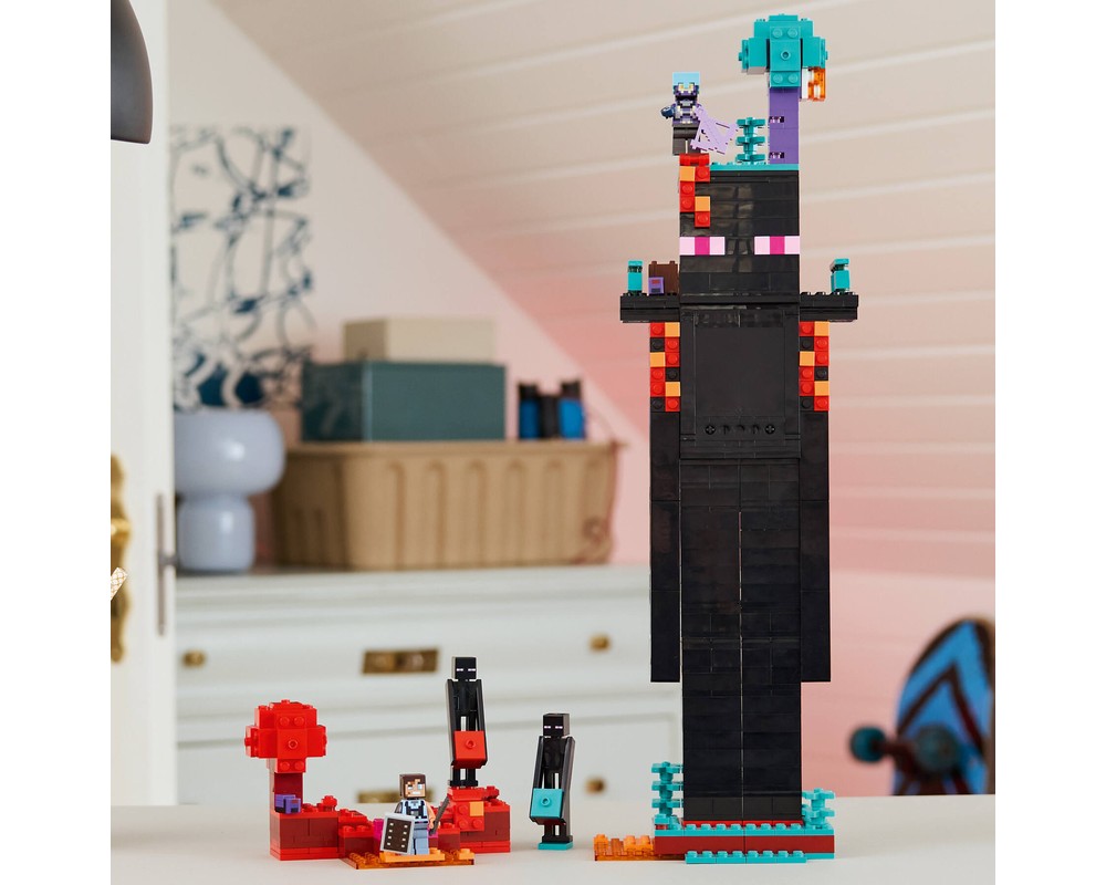 LEGO Set 21279-1 The Enderman Tower (2025 Minecraft) | Rebrickable ...