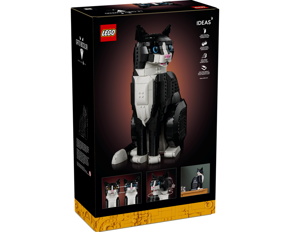Lego Set 21349 1 Tuxedo Cat 2024 Lego Ideas And Cuusoo Rebrickable