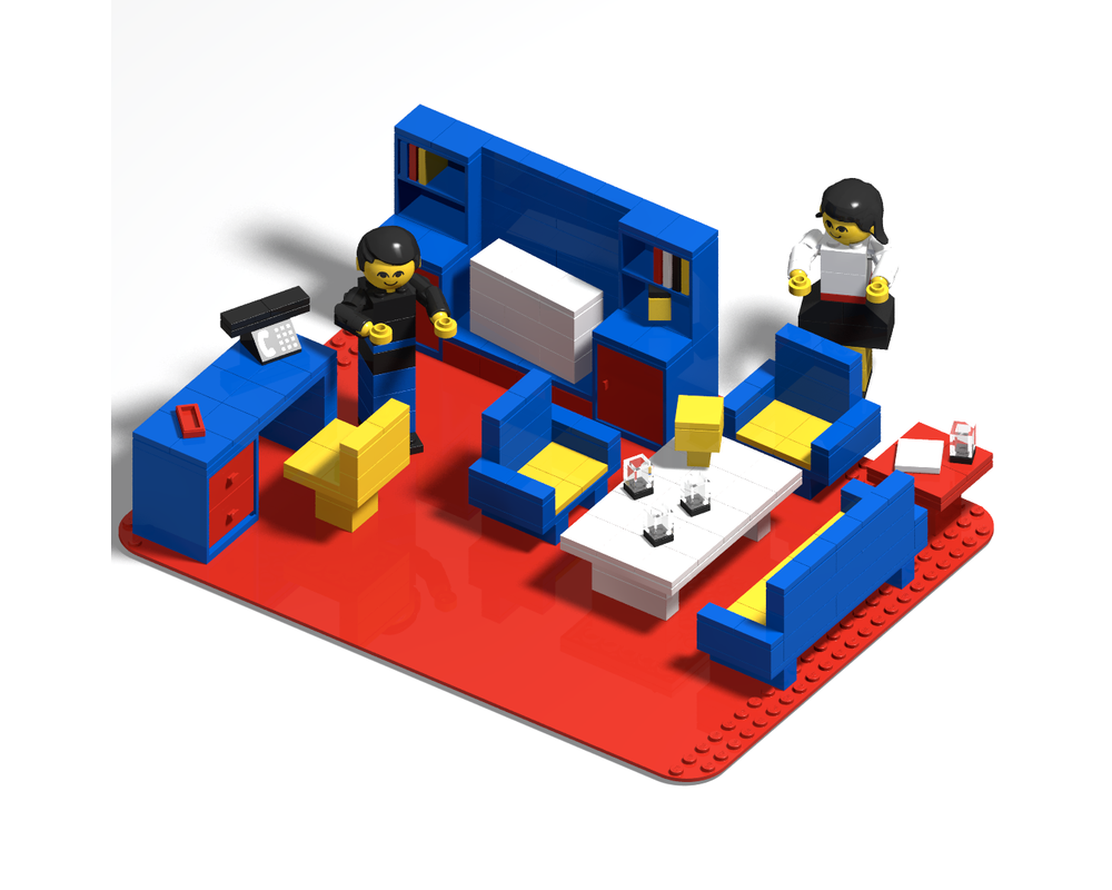 LEGO Set 222-1-c110 Livingroom (1975 City) | Rebrickable - Build with LEGO