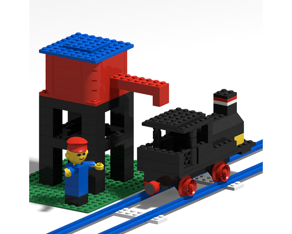 LEGO Set 222-1-c182 Watertank with Train (1975 Books > Ideas Books ...