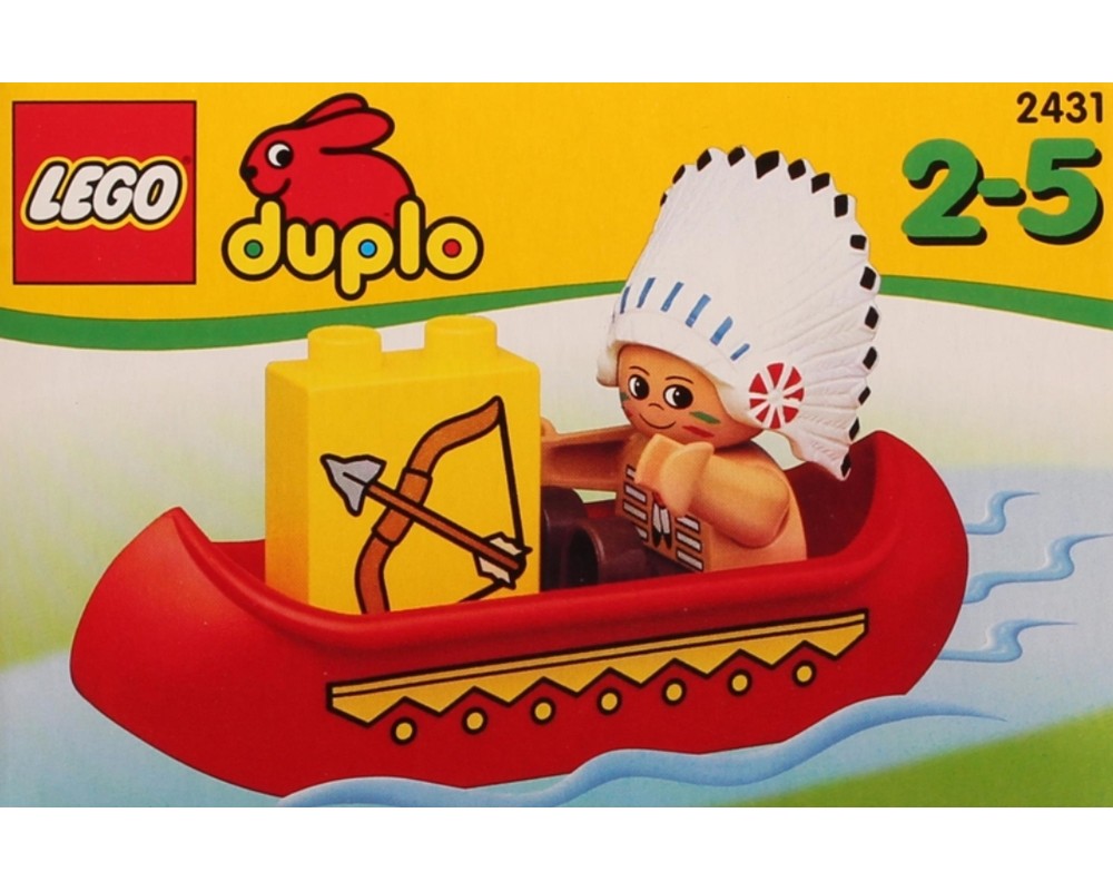 LEGO Set 2431-1 Big Chief's Canoe (1998 Duplo > Western) | Rebrickable ...