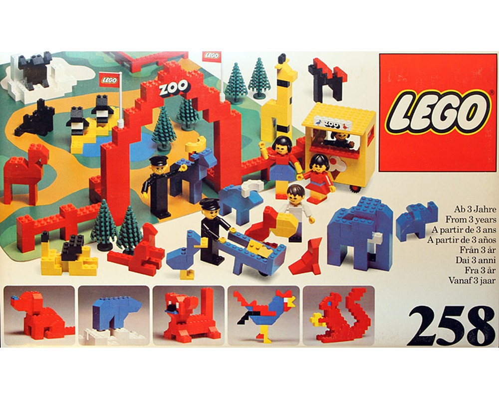 LEGO Set 258-1 Zoo with Baseboard (1976 Building Set with People ...
