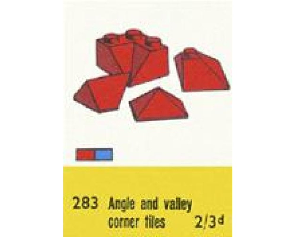 LEGO Set 283-2 Sloping Ridge and Valley Bricks, Blue (1957 System ...