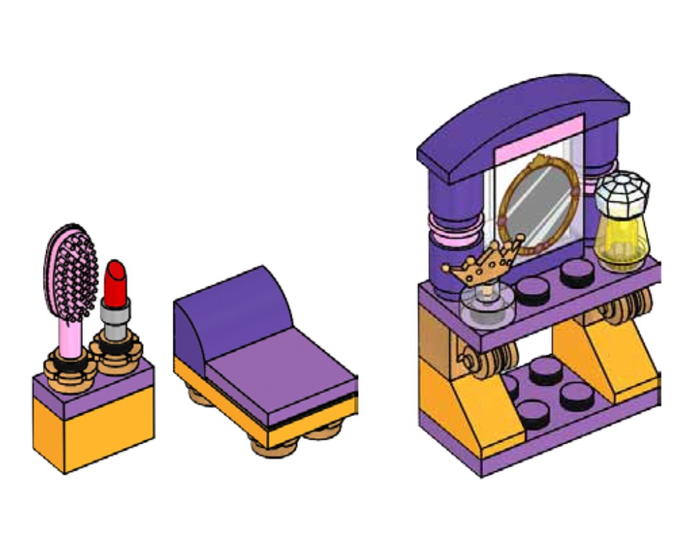 LEGO Set 302101-1 Rapunzel's Dressing Table (2021 Disney > Disney ...