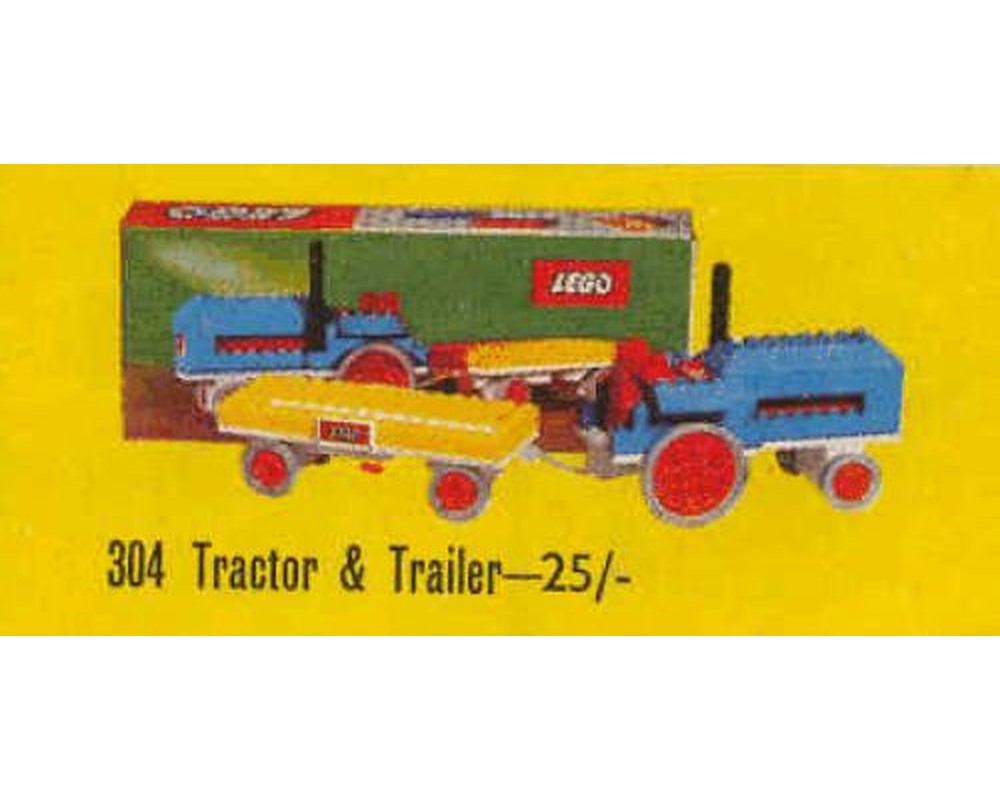 LEGO Set 304-2 Tractor & Trailer (1964 System) | Rebrickable - Build ...
