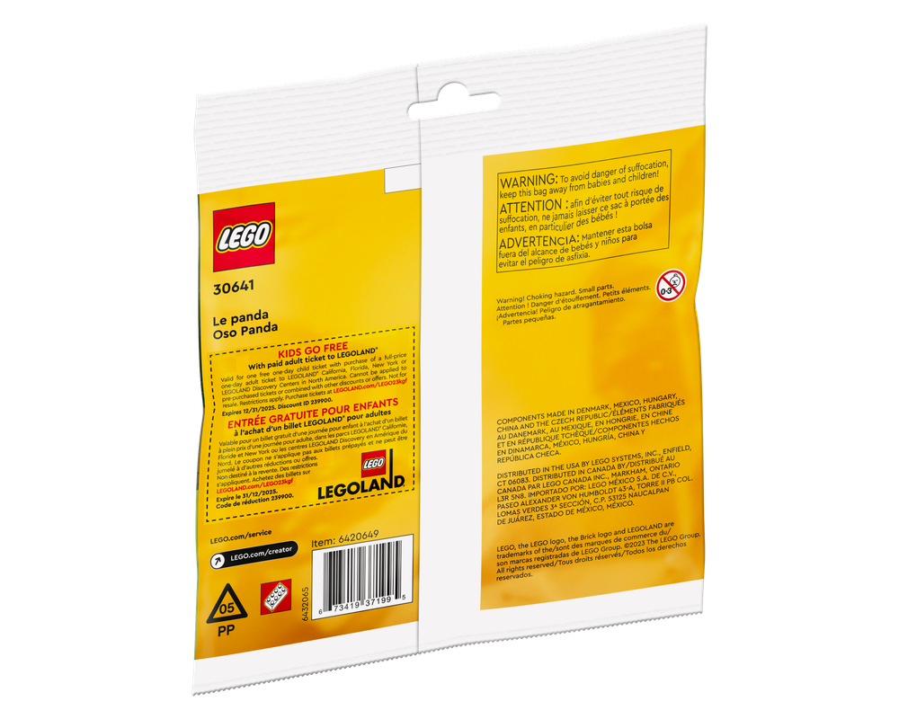 LEGO Set 30641-1 Panda (2023 Creator > Creator 3-in-1) | Rebrickable ...